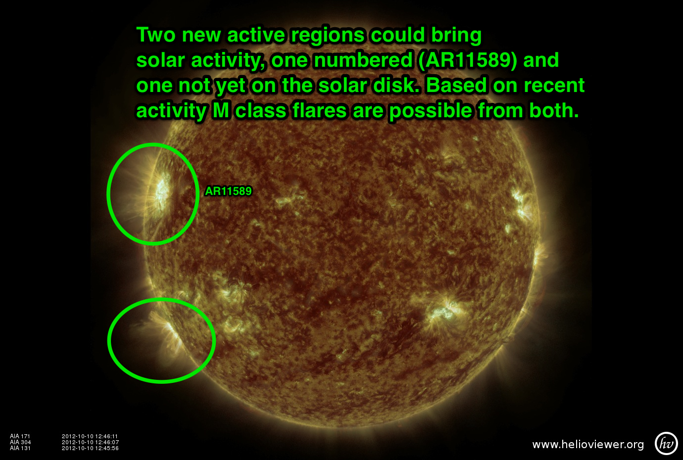 The Sun Today for October 10, 2012 - The Sun Today with Dr. C. Alex Young