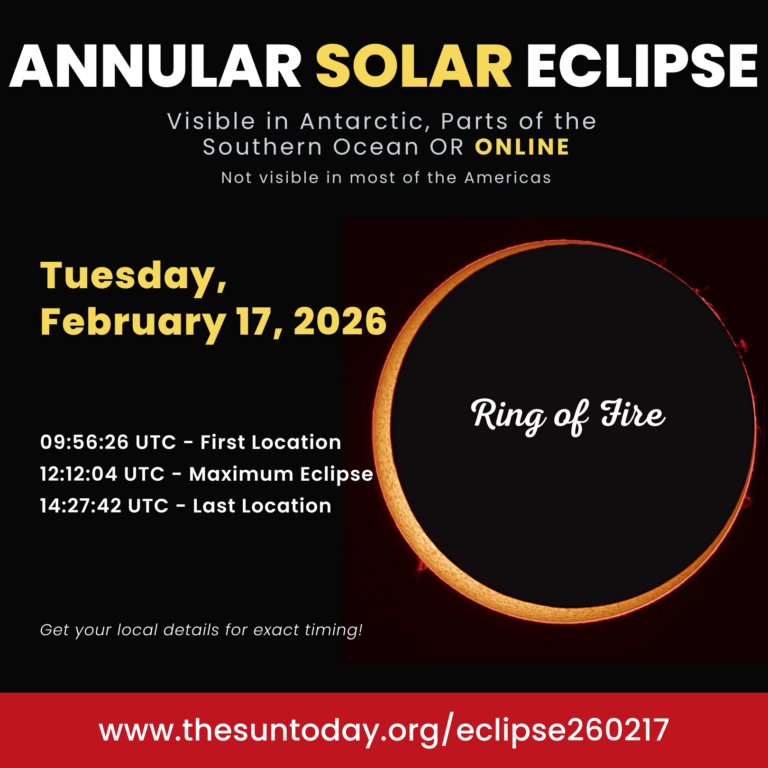 Annular Solar Eclipse — February 17, 2026 - The Sun Today with Dr. C ...